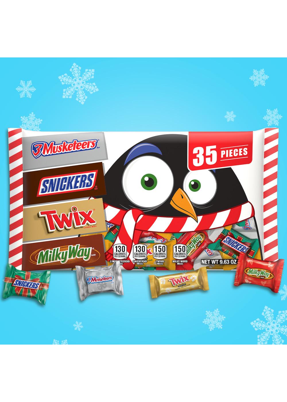 Snickers, Twix, Milky Way & 3 Musketeers Assorted Minis Chocolate ...