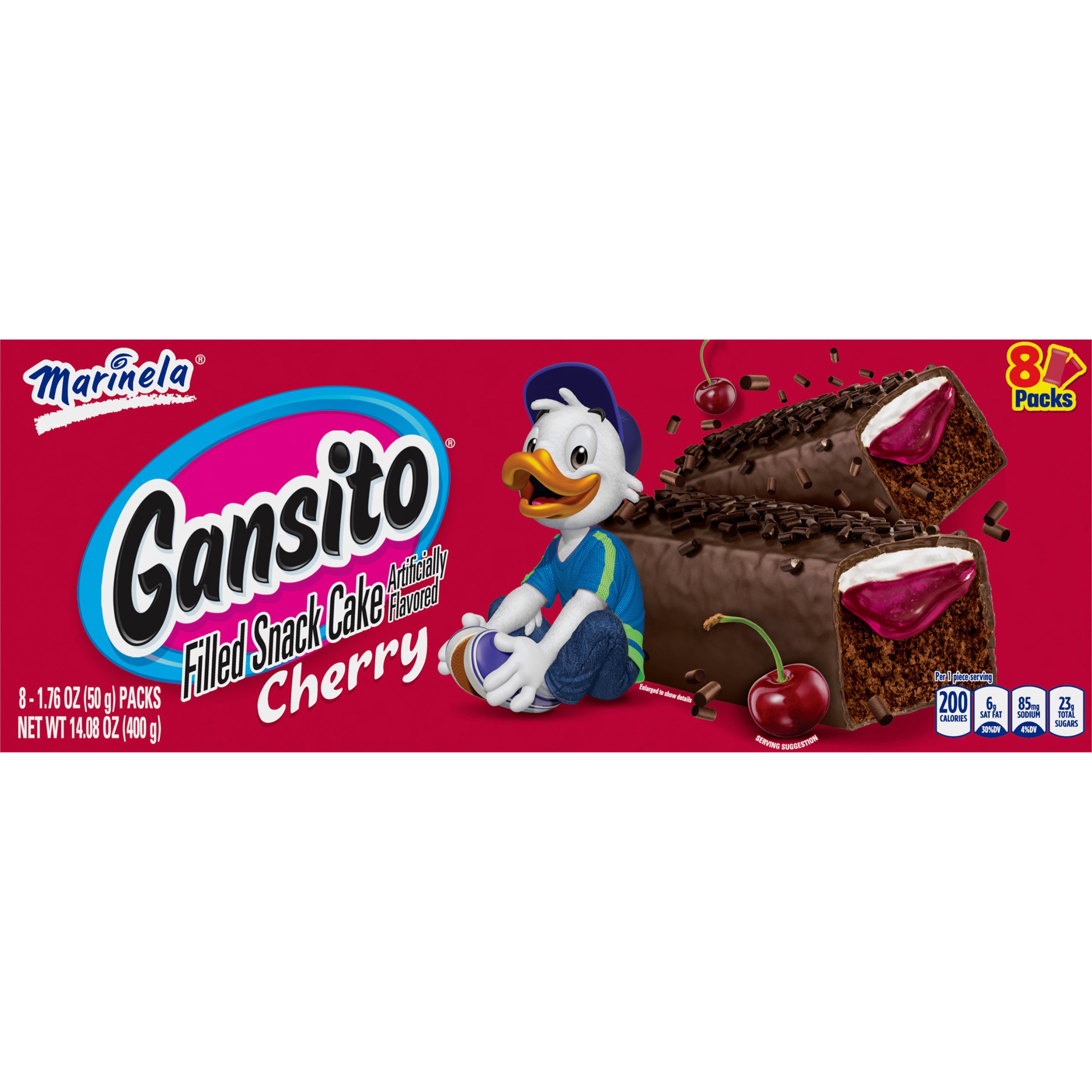 Marinela Gansito Cherry-Filled Cakes Snack Packs - Shop Snack cakes at ...