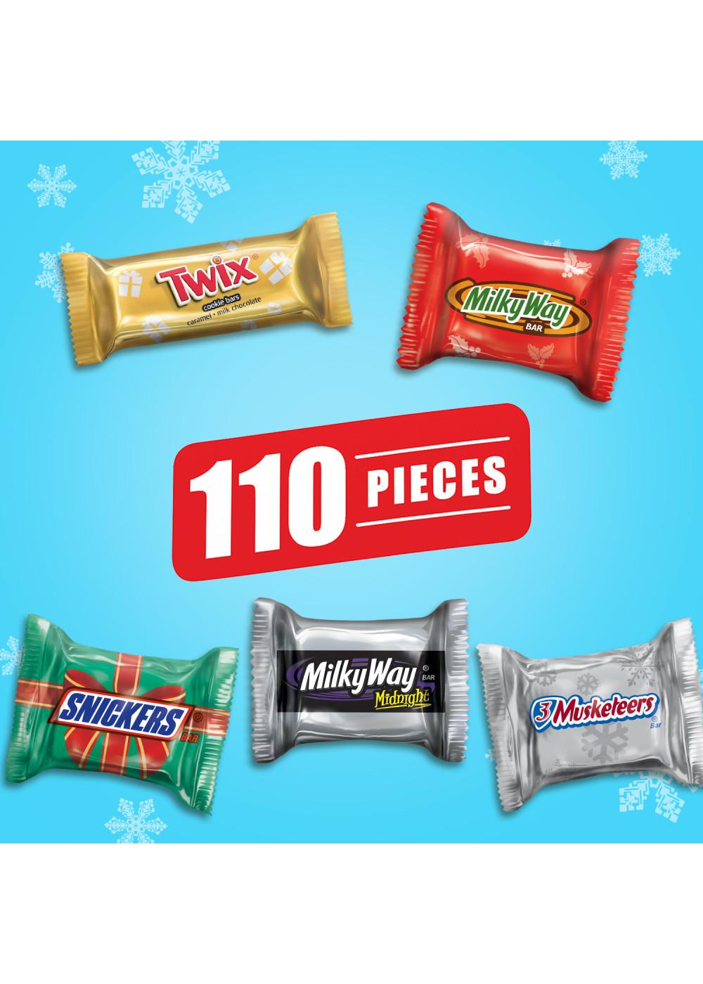 Snickers, Twix, Milky Way & 3 Musketeers Assorted Minis Chocolate ...