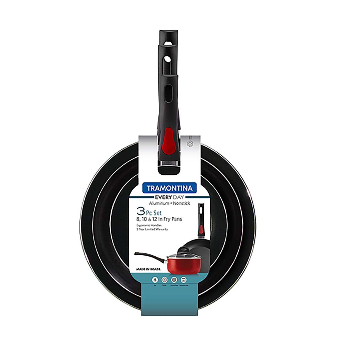 Tramontina Non-Stick Red Fry Pan Set - Shop Frying pans & griddles at H-E-B