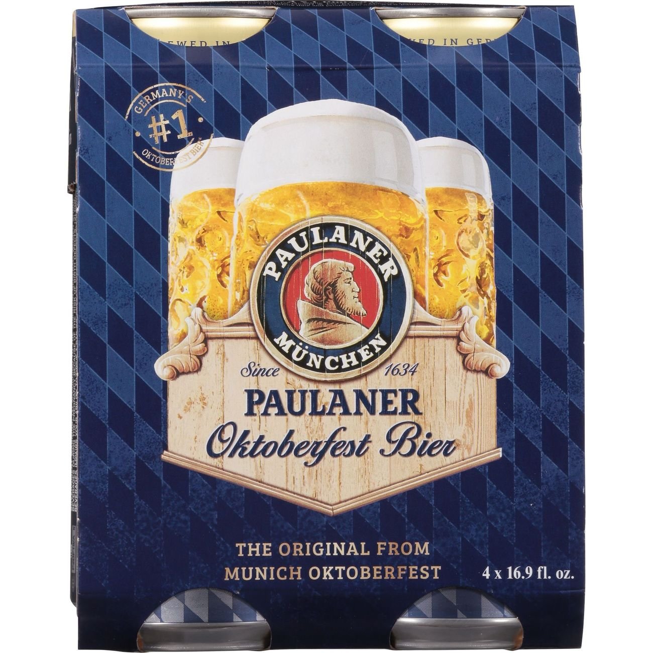 Paulaner Original Oktoberfest Bier German Beer 4 pk Cans, 16.9 oz ...