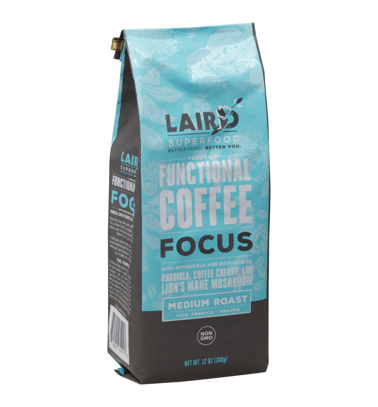 Laird Superfood Functional Coffee Focus Medium Roast Ground Coffee ...