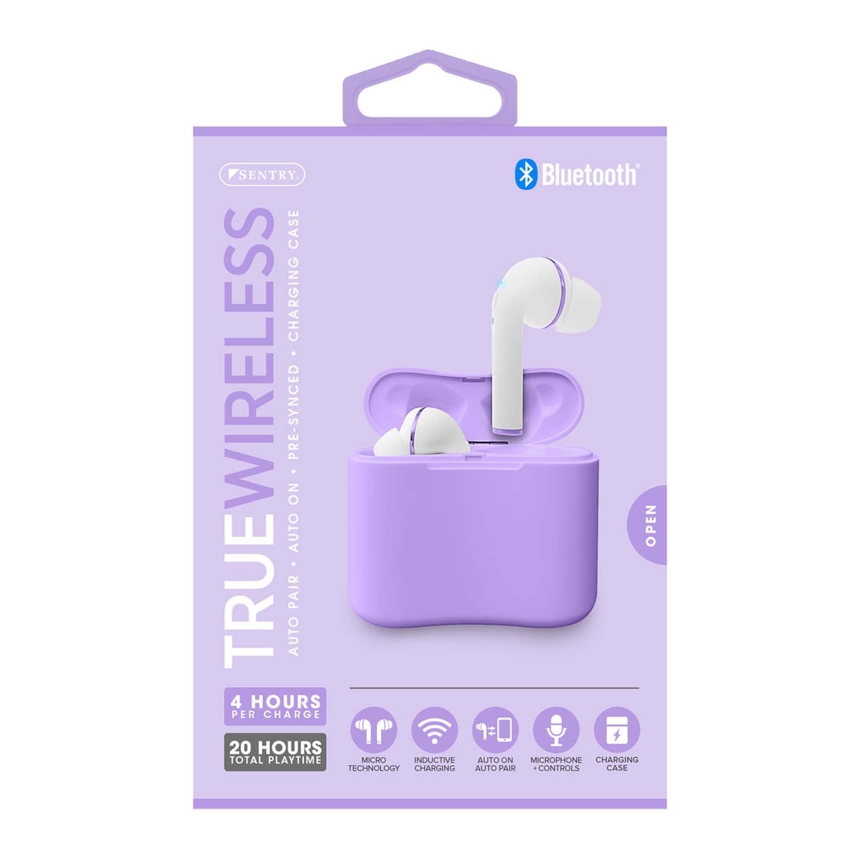 Sentry True Wireless Earbuds with Lavender Charging Case - Shop ...
