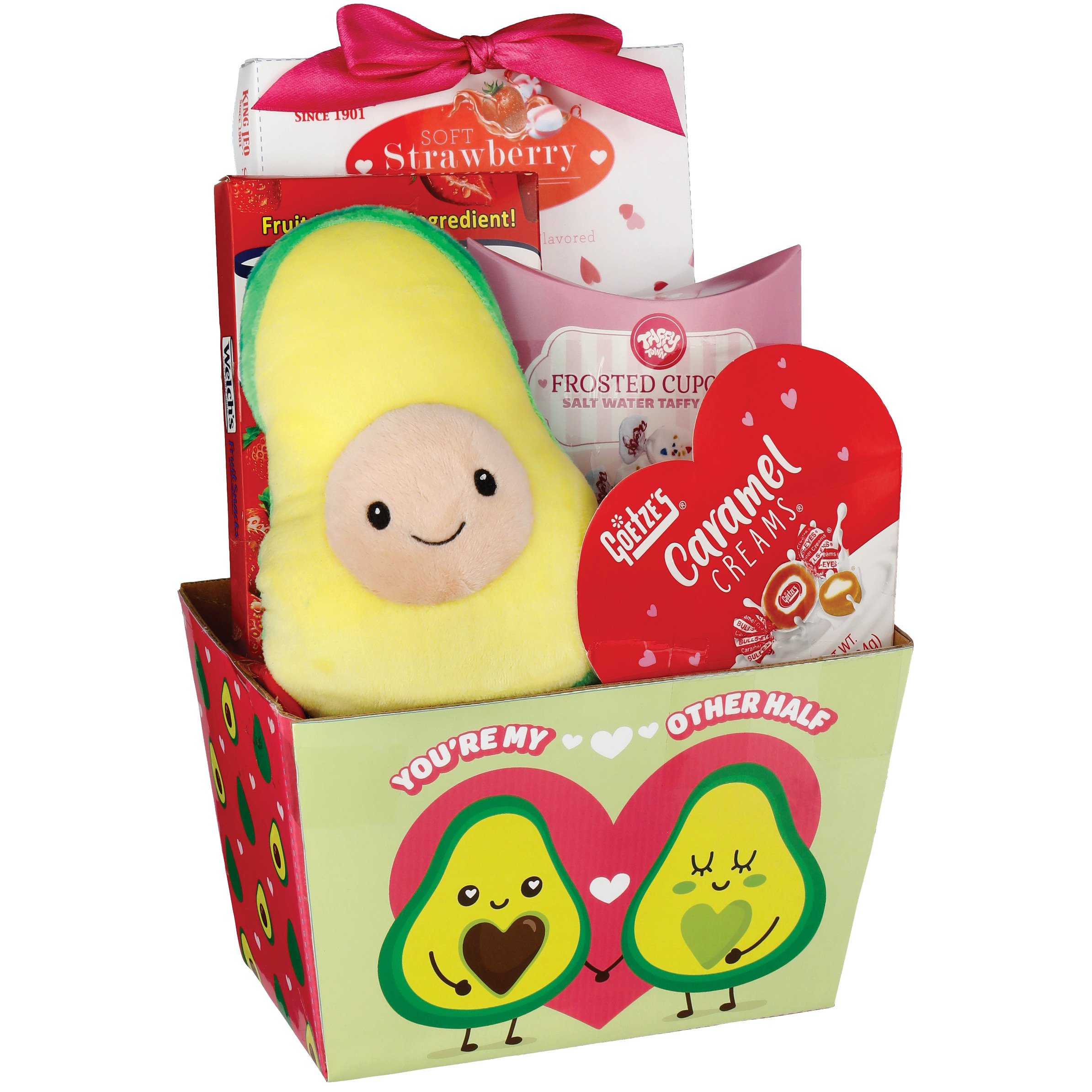 Mega Toys Valentine Plush Gift Box with Candy - Shop Gift baskets at H-E-B