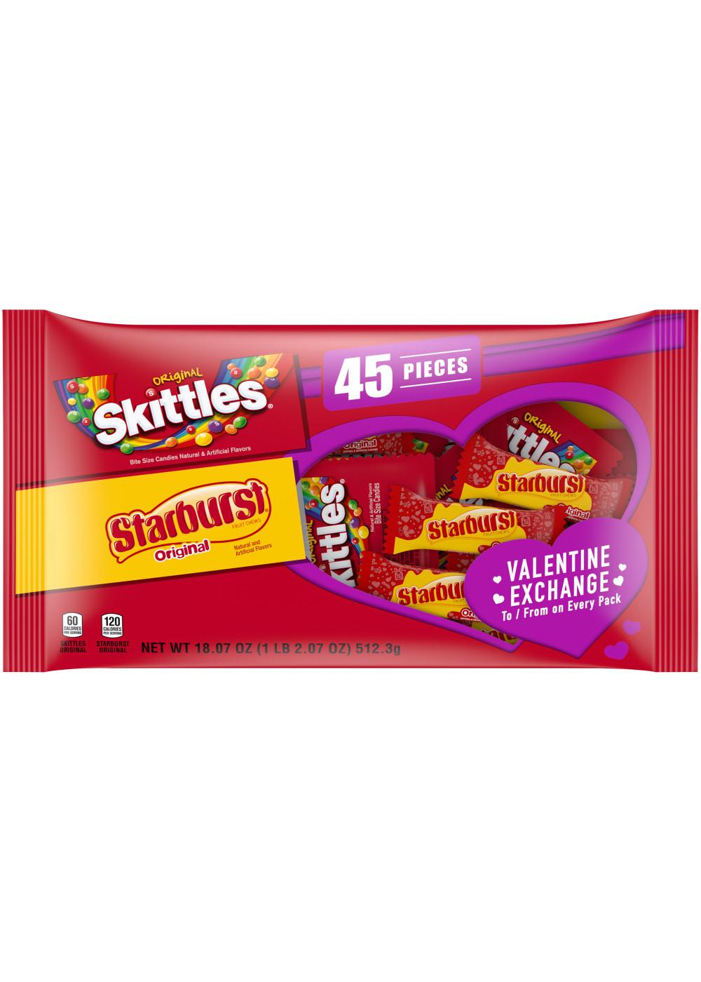 Skittles & Starburst Fun Size Valentine Exchange Candy - Shop Candy at ...