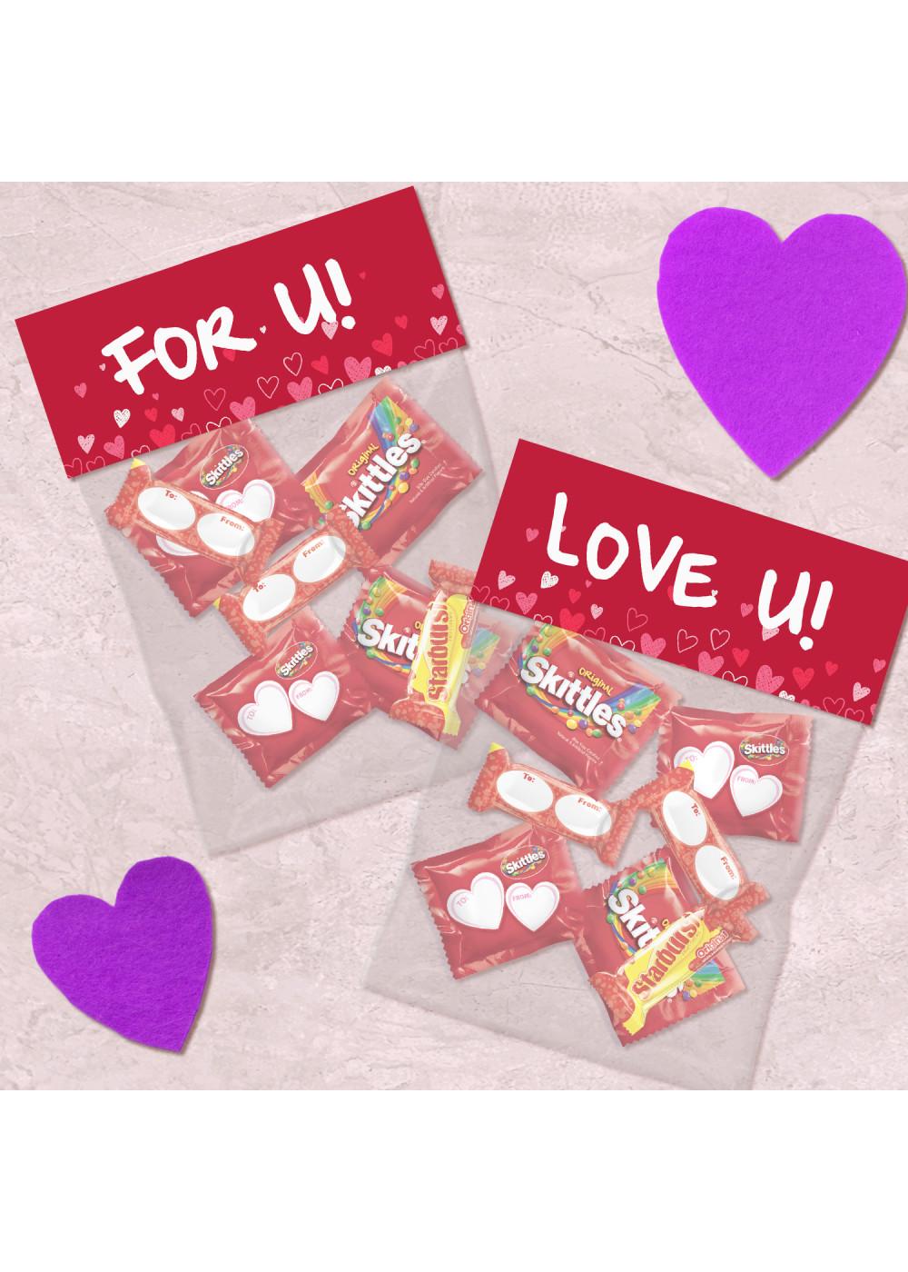 Skittles & Starburst Fun Size Valentine Exchange Candy - Shop Candy at ...