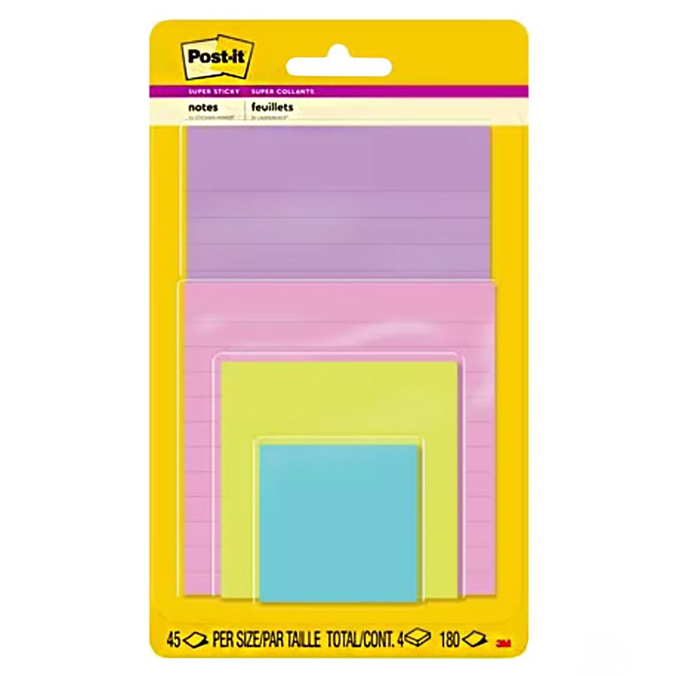 Post-it Sticky Notes - Super Nova Neon Collection, 180 Ct - Shop Sticky ...