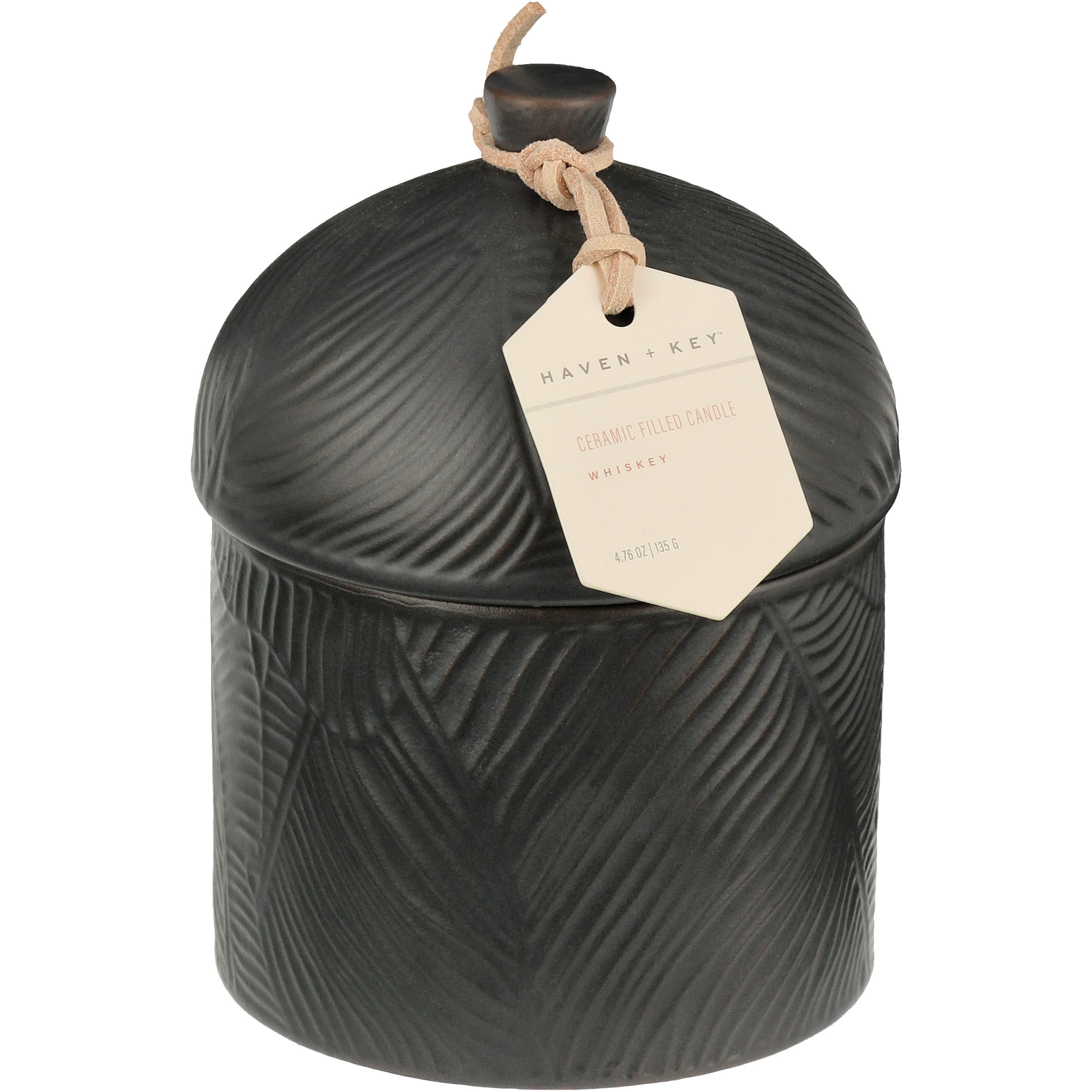 Haven + Key Whiskey Scent Ceramic filled Candle - Shop Candles at H-E-B