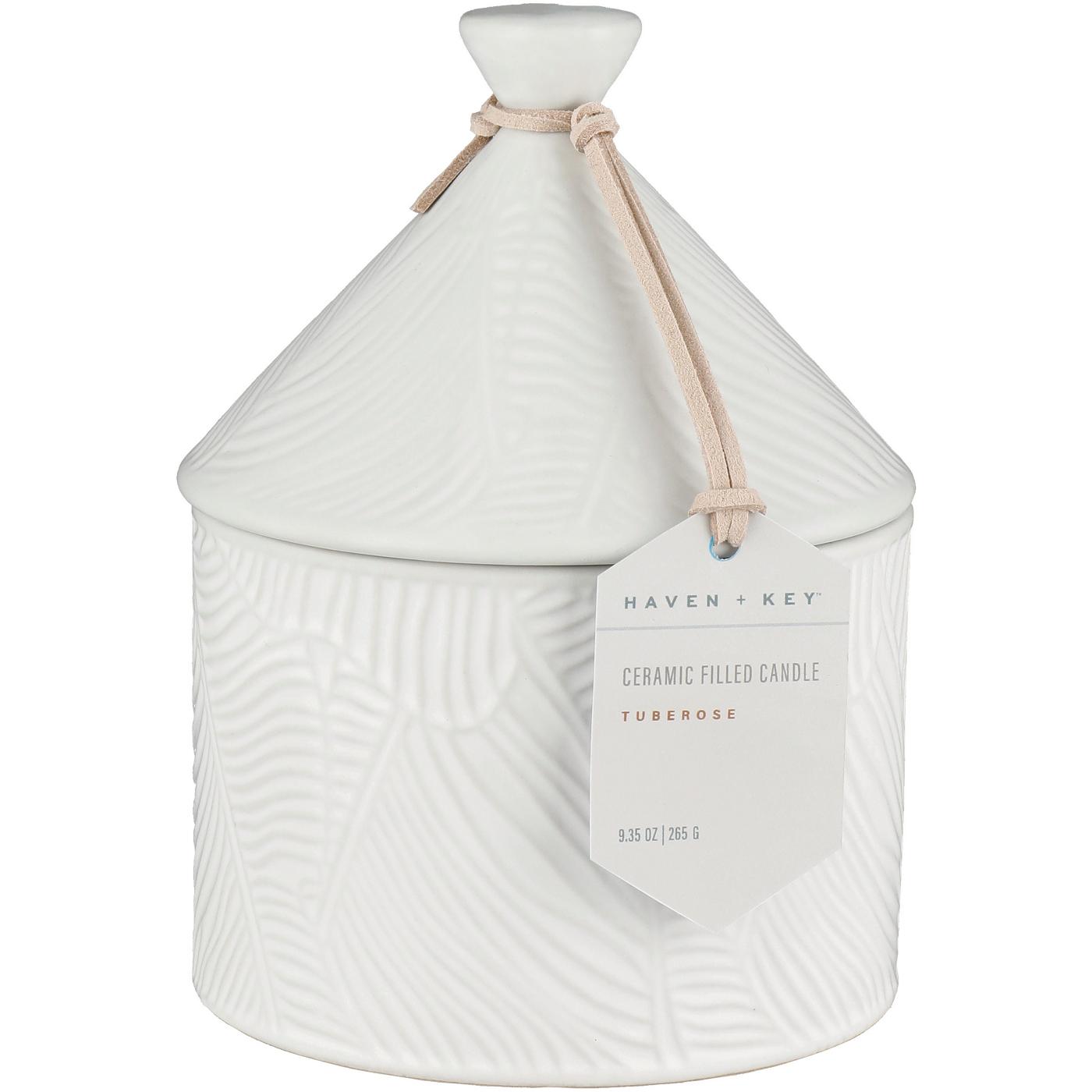 Haven + Key Tuberose Scented Ceramic Candle - Shop Candles at H-E-B