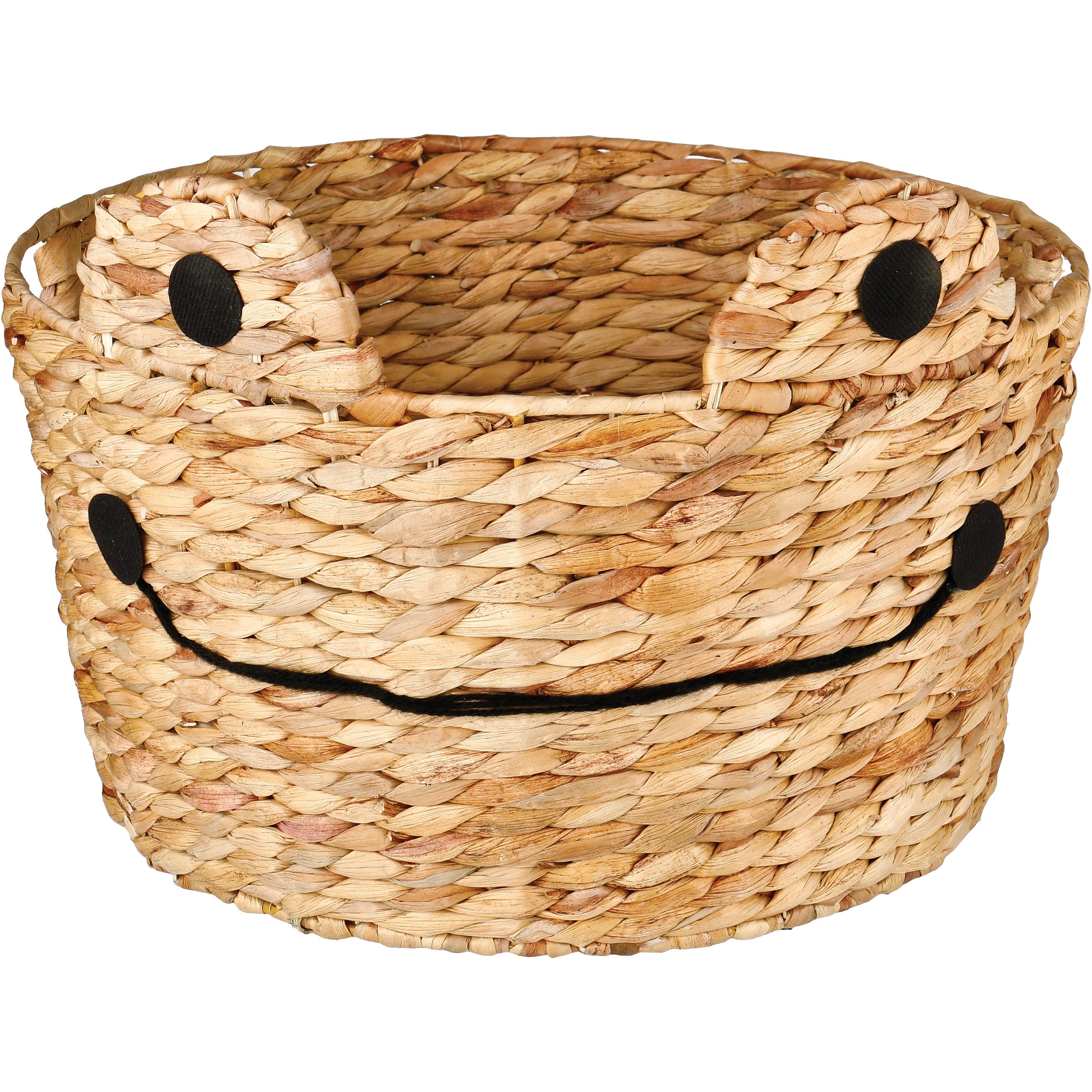 Destination Holiday Frog Face Round Wicker Storage Basket - Shop Closet ...