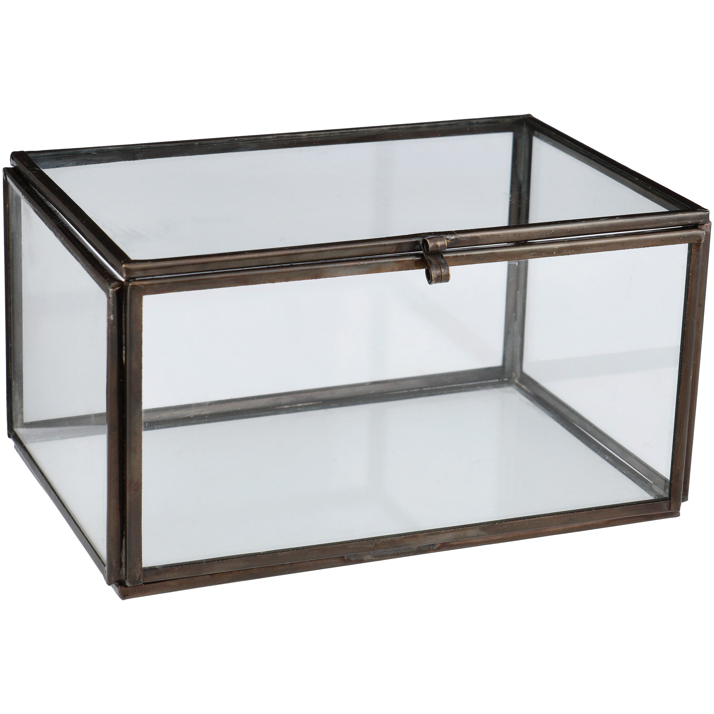 Haven + Key Glass Jewelry Box with Bronze Trim - Shop Seasonal decor at ...