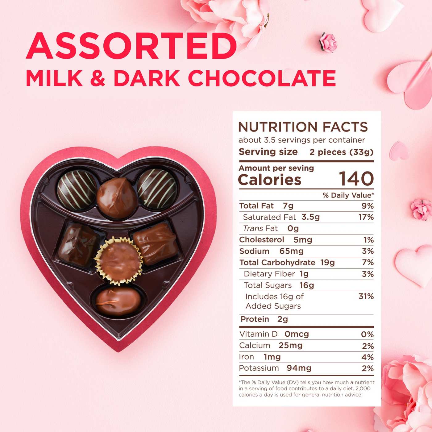 Whitman's Sampler Assorted Chocolates Valentine's Heart Gift Box, 7 Pc ...