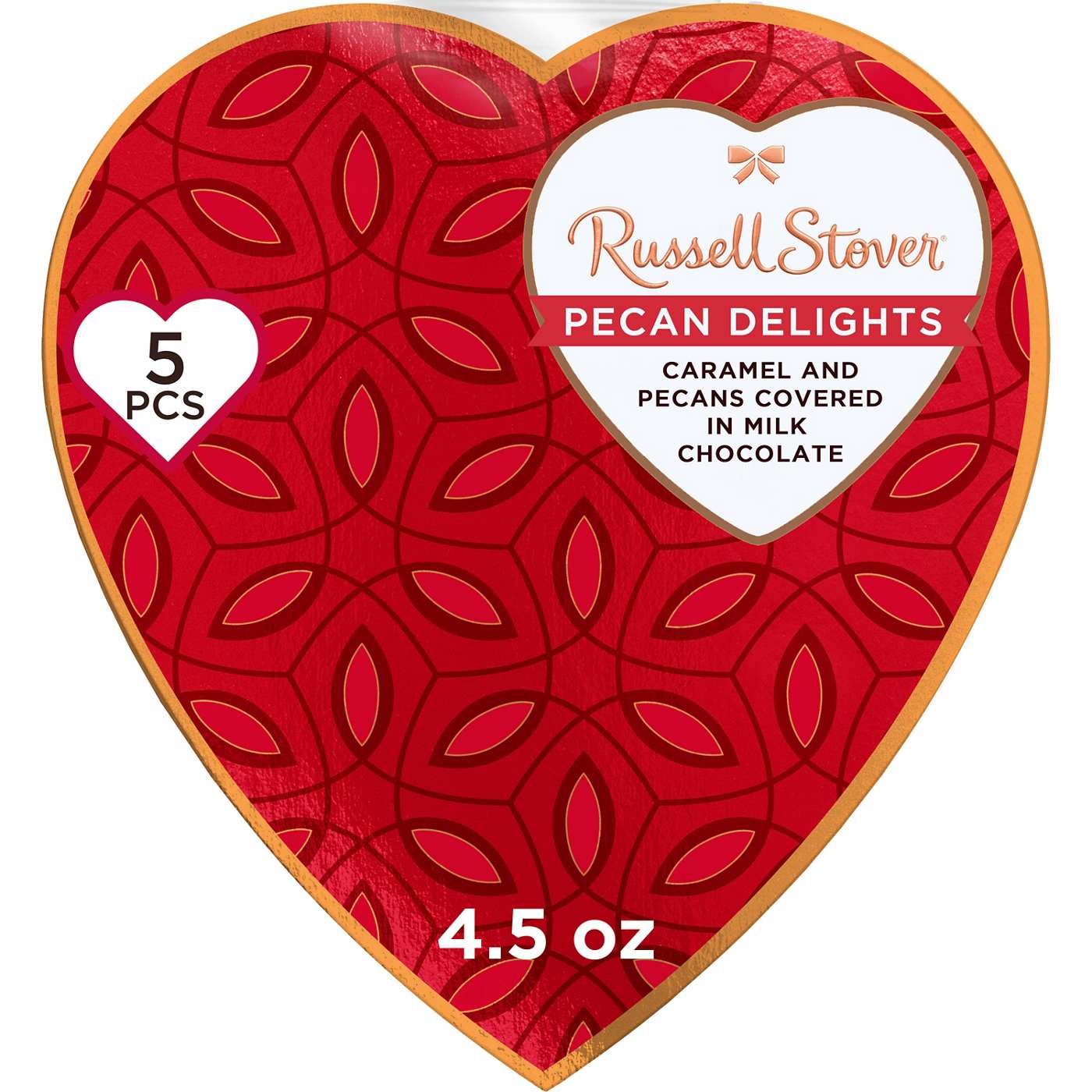 Russell Stover Pecan Delights Valentine's Heart Gift Box, 5 Pc - Shop ...