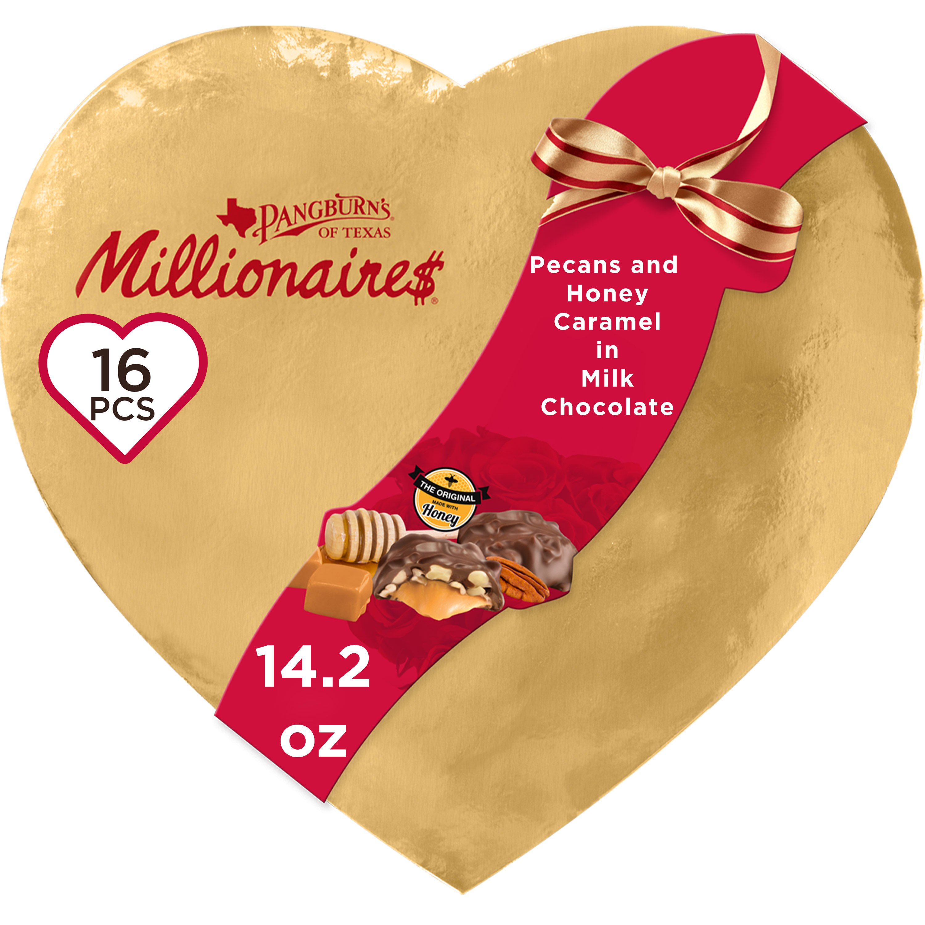 Pangburn's Millionaire$ Gold Valentine's Heart Gift Box, 16 pc - Shop ...