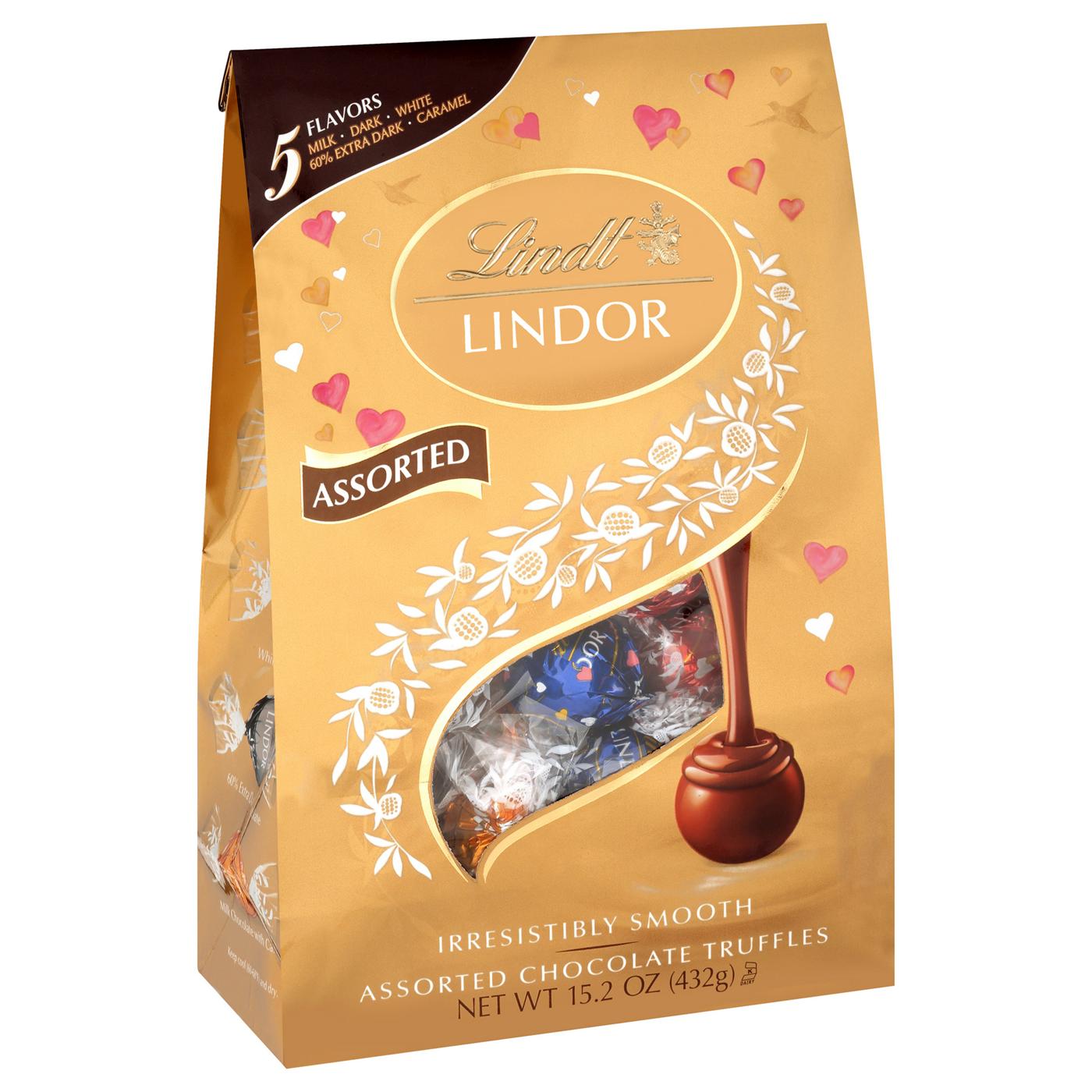 Lindt Lindor Assorted Chocolate Truffles Valentine's Candy - Shop Candy ...