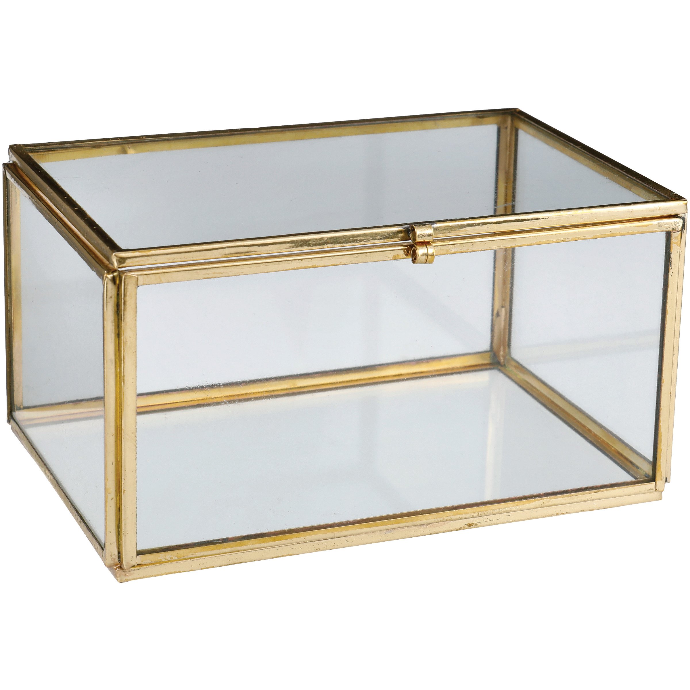 Haven + Key Glass Jewelry Box with Golden Trim - Shop Seasonal decor at ...