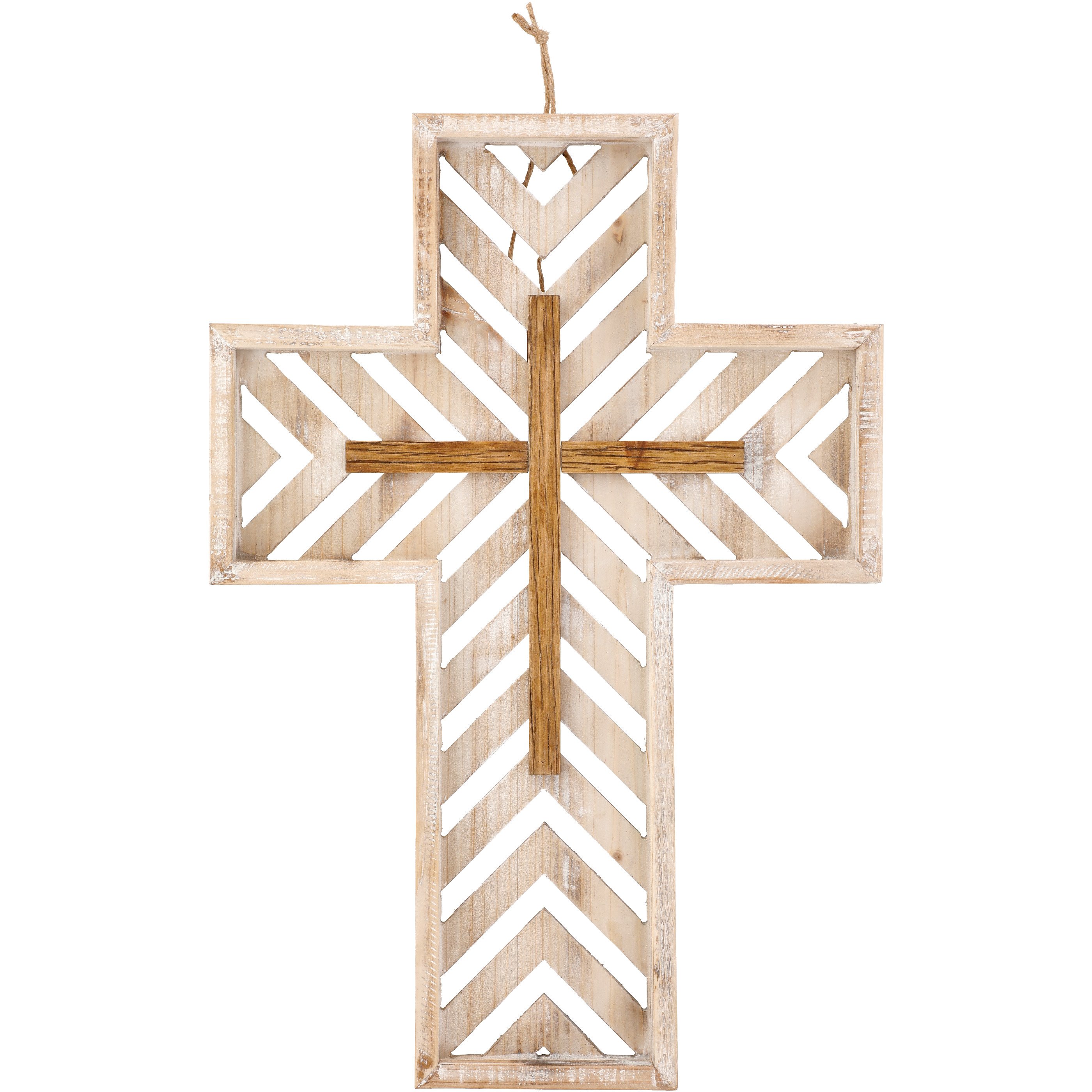 Haven + Key Layered Wood Cross Wall Decor - Shop Seasonal decor at H-E-B