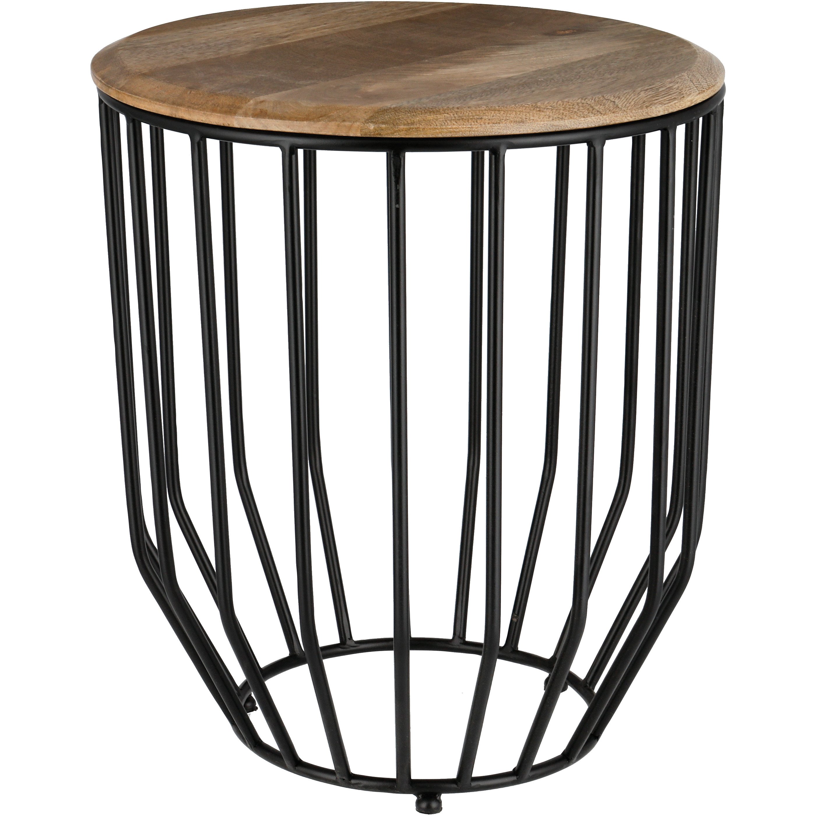 Haven + Key Metal Accent Table with Wooden Top - Shop Seasonal decor at ...