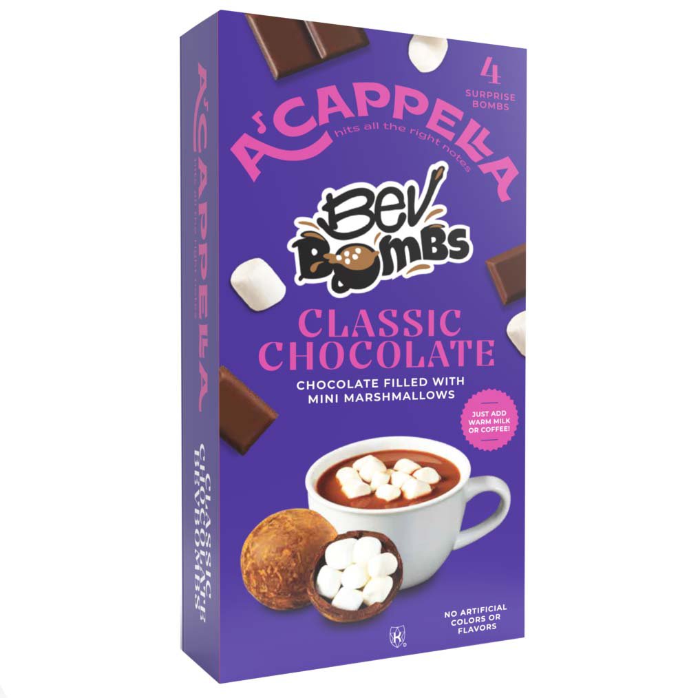 A'cappella Candy Classic Chocolate BevBombs with Mini Marshmallows ...