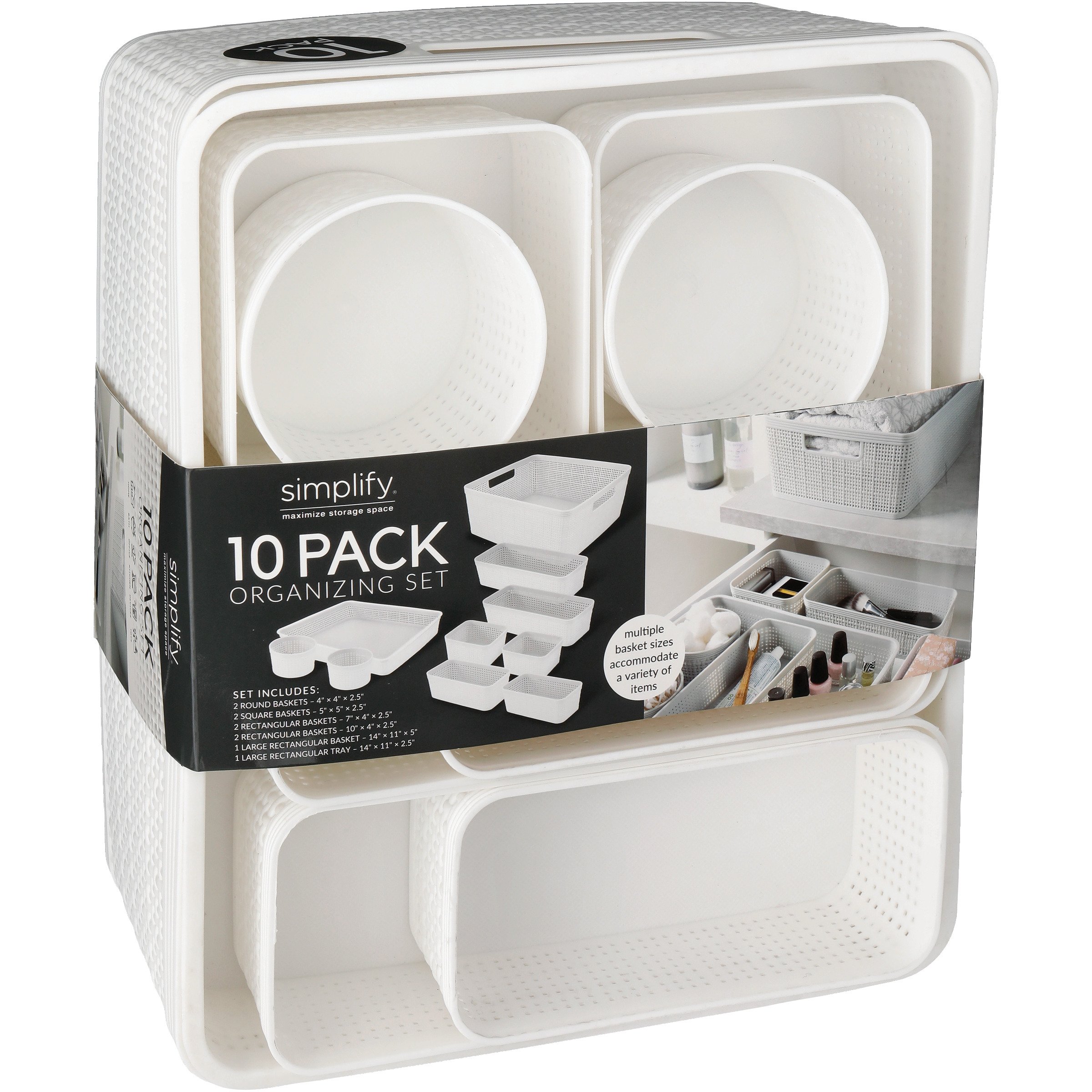 Simplify White Organizing Set - Shop Storage & Organization at H-E-B