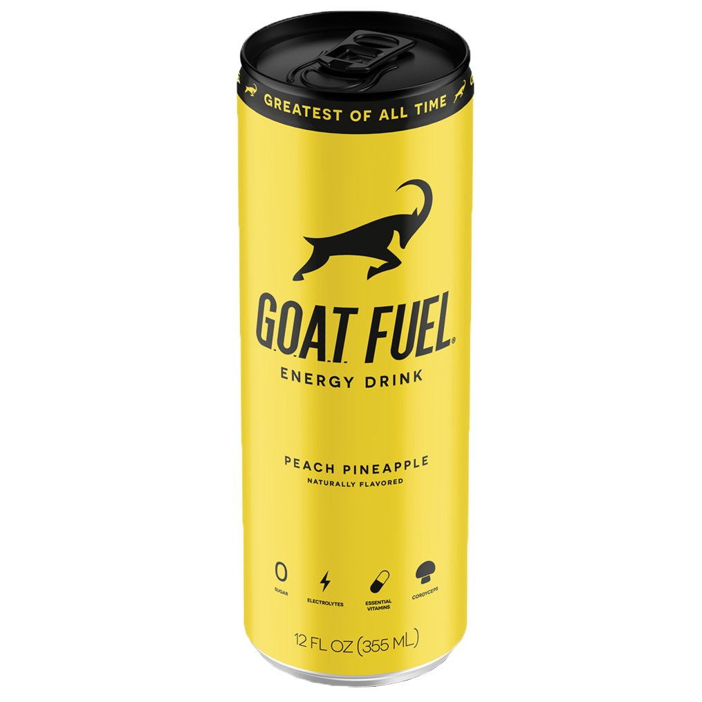 G.O.A.T. Fuel Zero Sugar Energy Drink - Peach Pineapple - Shop Sports ...