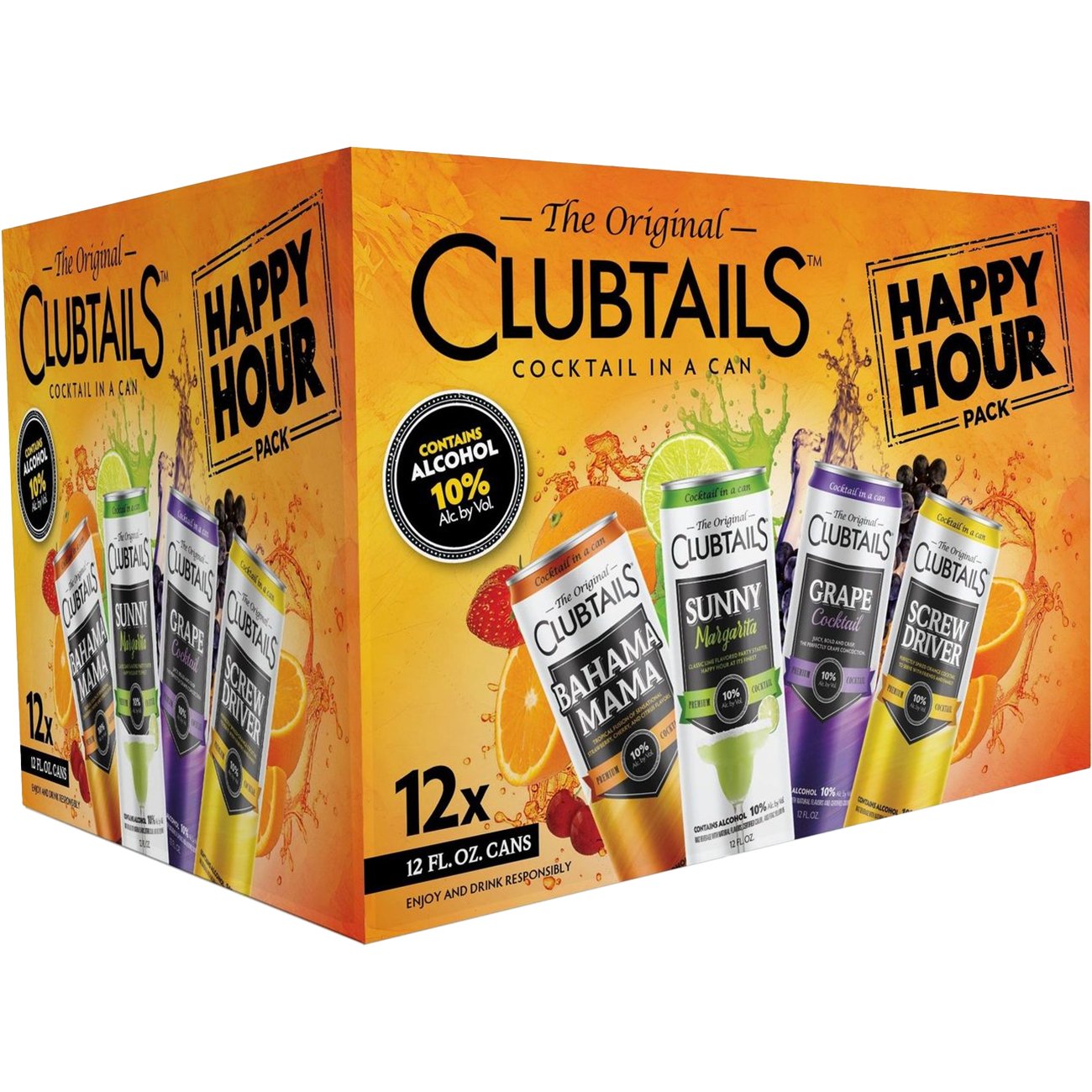 Clubtails Cocktail Party Variety 12 pk Cans - Shop Malt beverages & coolers at H-E-B