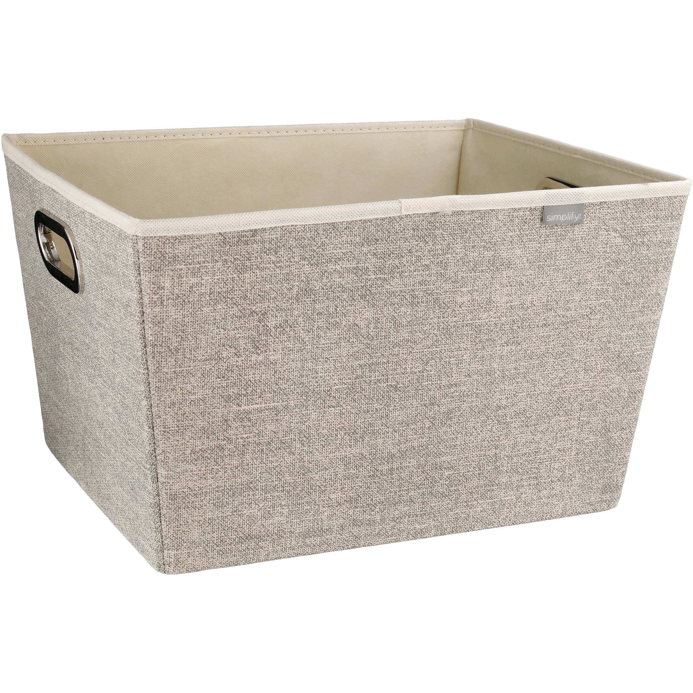 Simplify Grey Grommet Storage Tote - Shop Storage & Organization at H-E-B