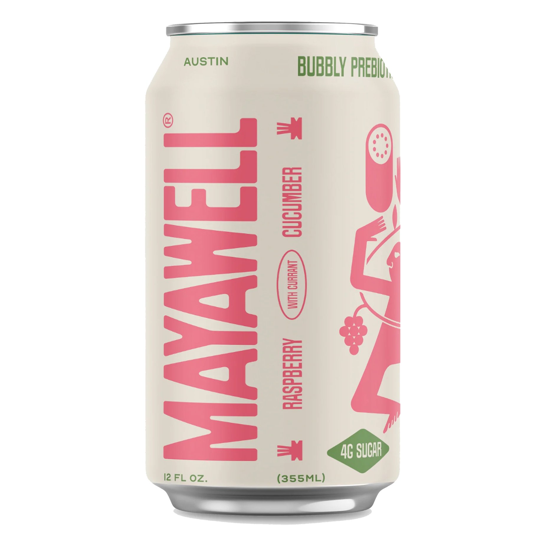 Mayawell Prebiotic Soda - Raspberry Cucumber - Shop Soda at H-E-B