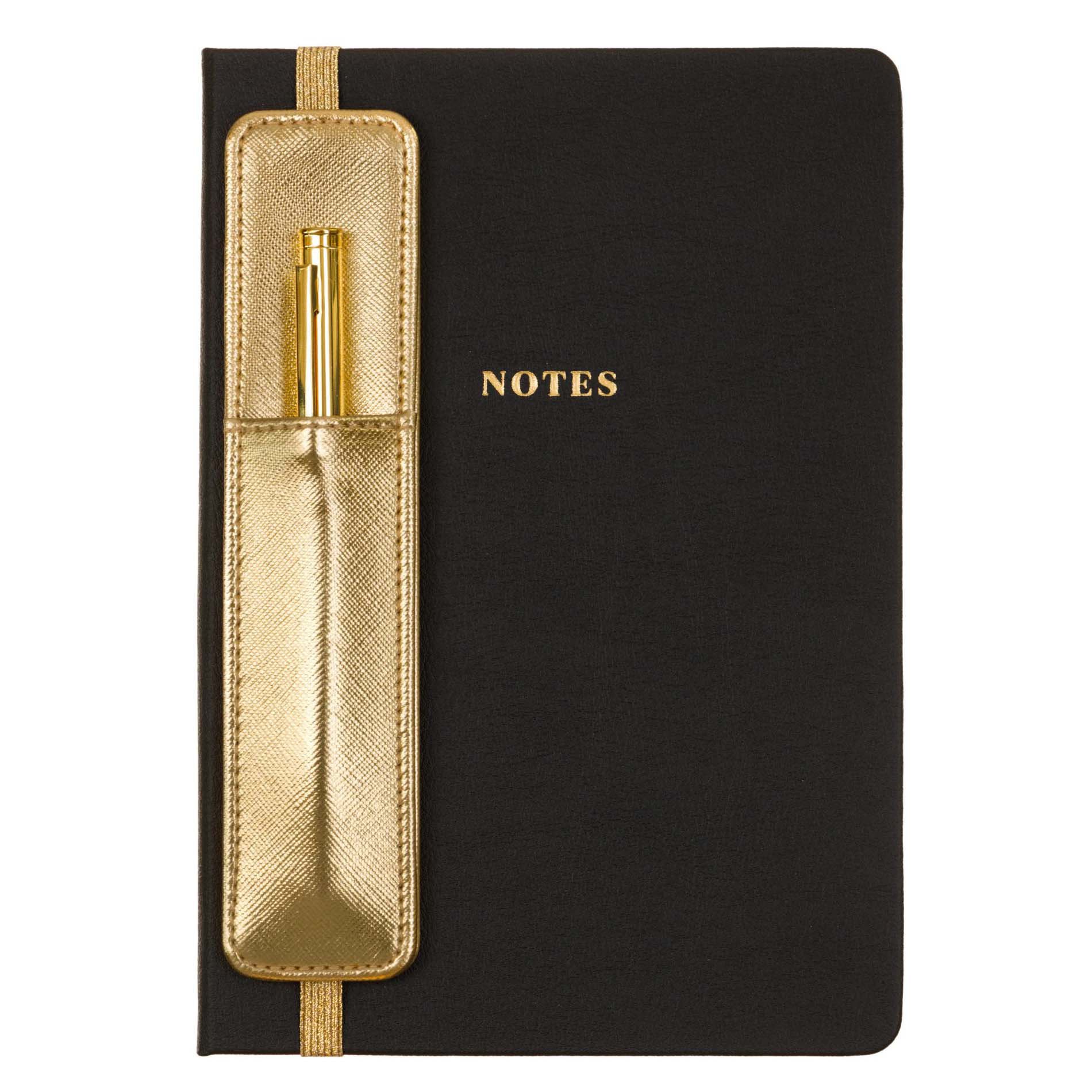 Eccolo Black Style Journal with Pen Holder & Black Pen - Shop Notebooks ...