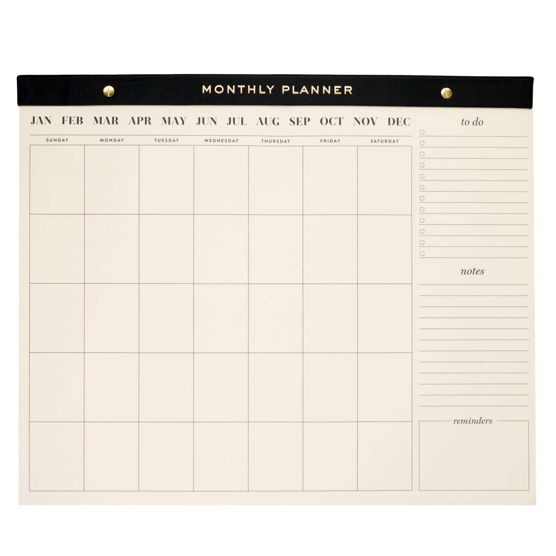 Eccolo Monthly Calendar Blotter Planner Desk Pad - Shop School & Office ...