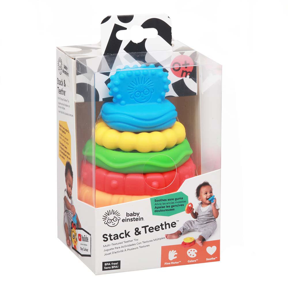 Baby Einstein Stack & Teethe Multi-Textured Teether Toy - Shop Toys at ...
