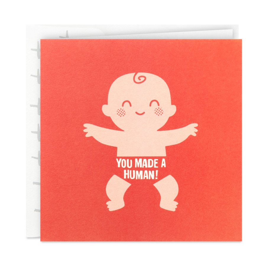 Hallmark Studio Ink Made a Human Baby Congratulations Card - E6 - Shop ...