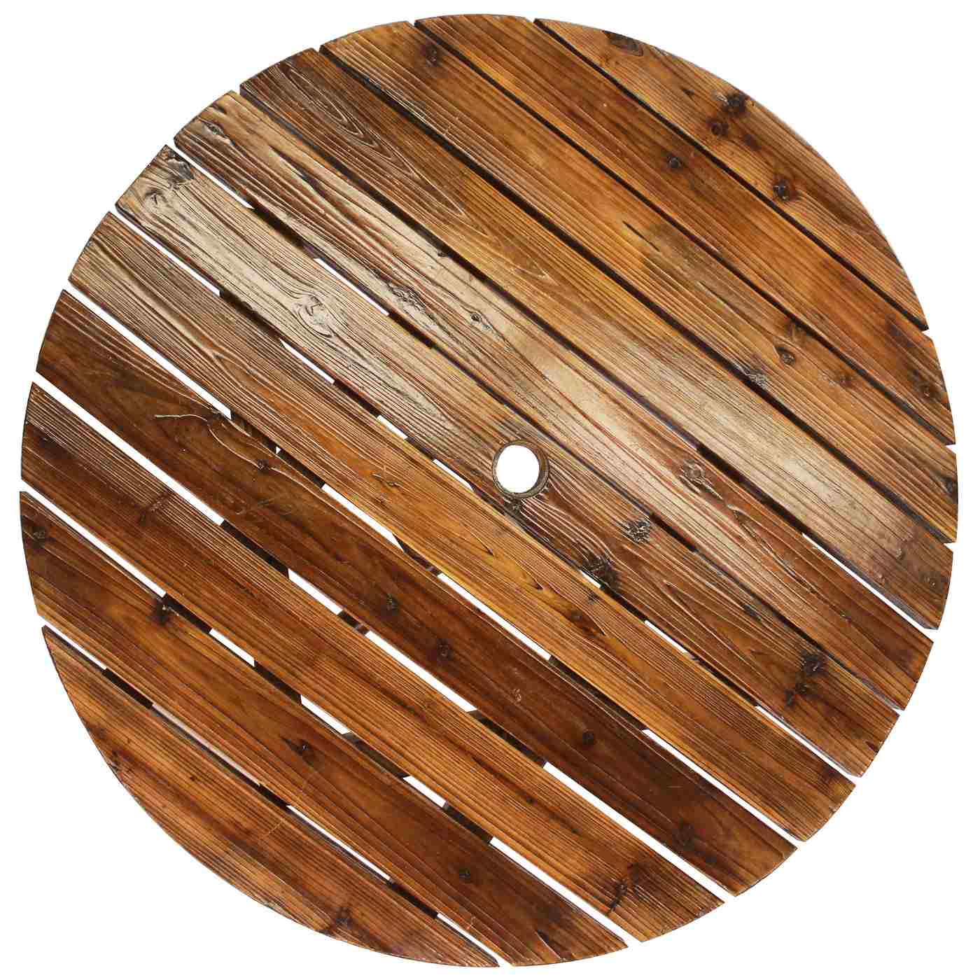 Leigh Country Char-Log Slatted Round Bar Height Table - Shop Tables at ...