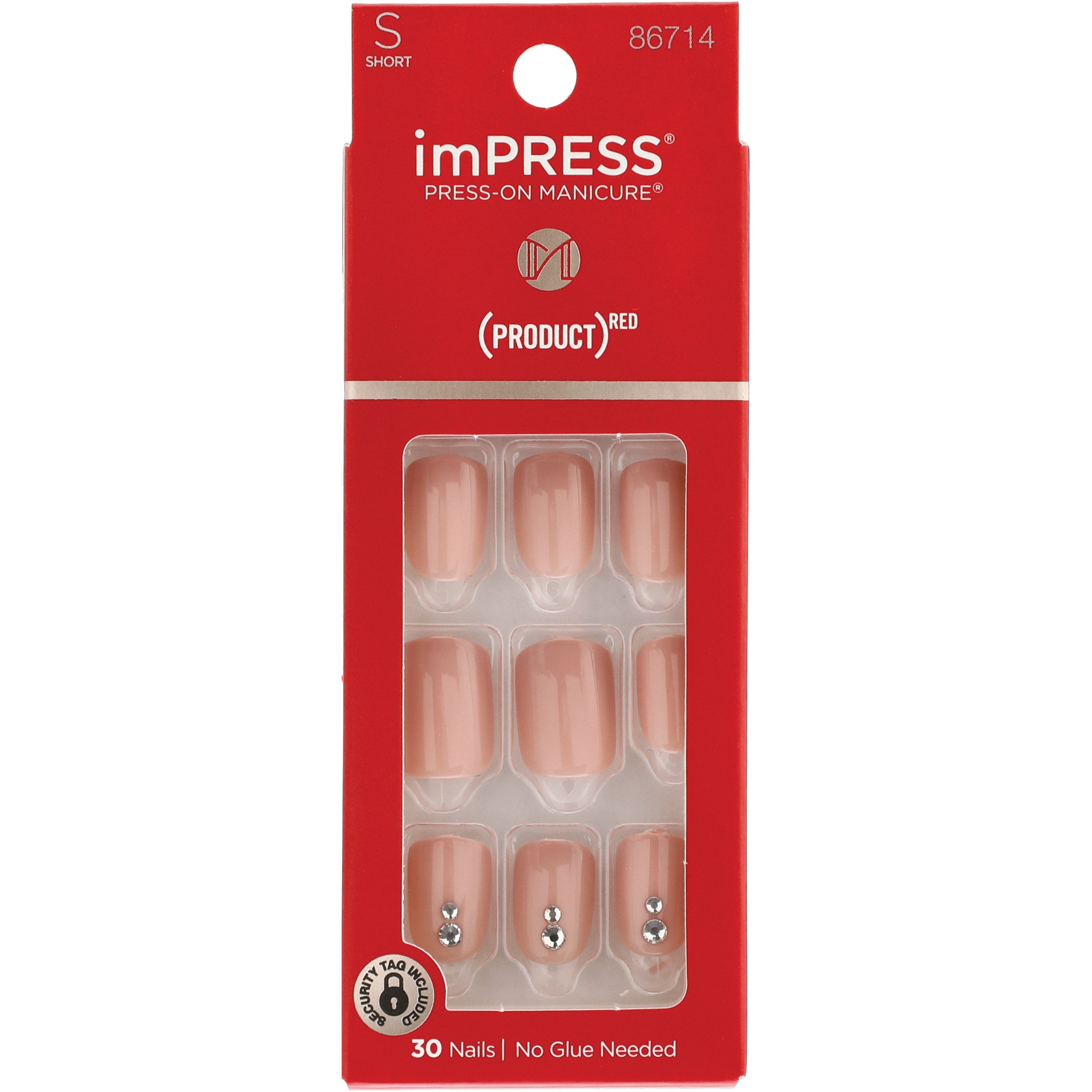 Kiss imPRESS Short Press-On Manicure Nails - Pink - Shop Nail sets at H-E-B