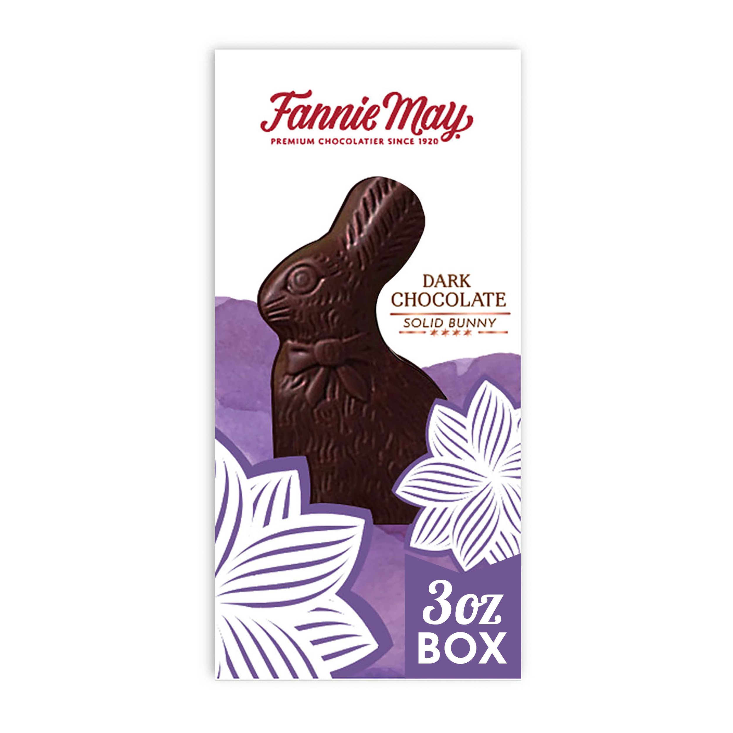 Fannie May Solid Dark Chocolate Bunny Easter Candy - Shop Candy at H-E-B