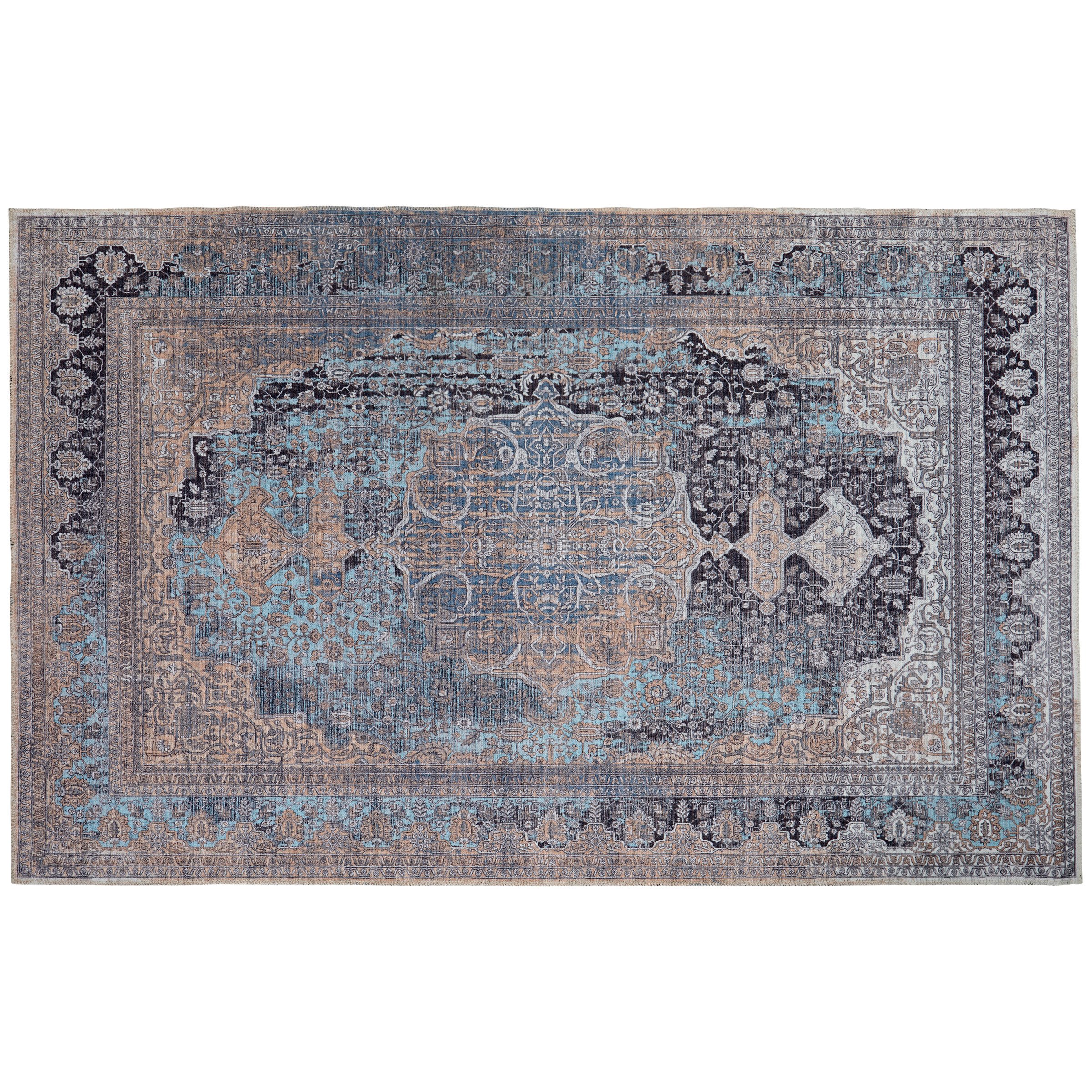 Haven + Key Chenille Cotton Geometric Area Rug – Blue & Ivory - Shop ...