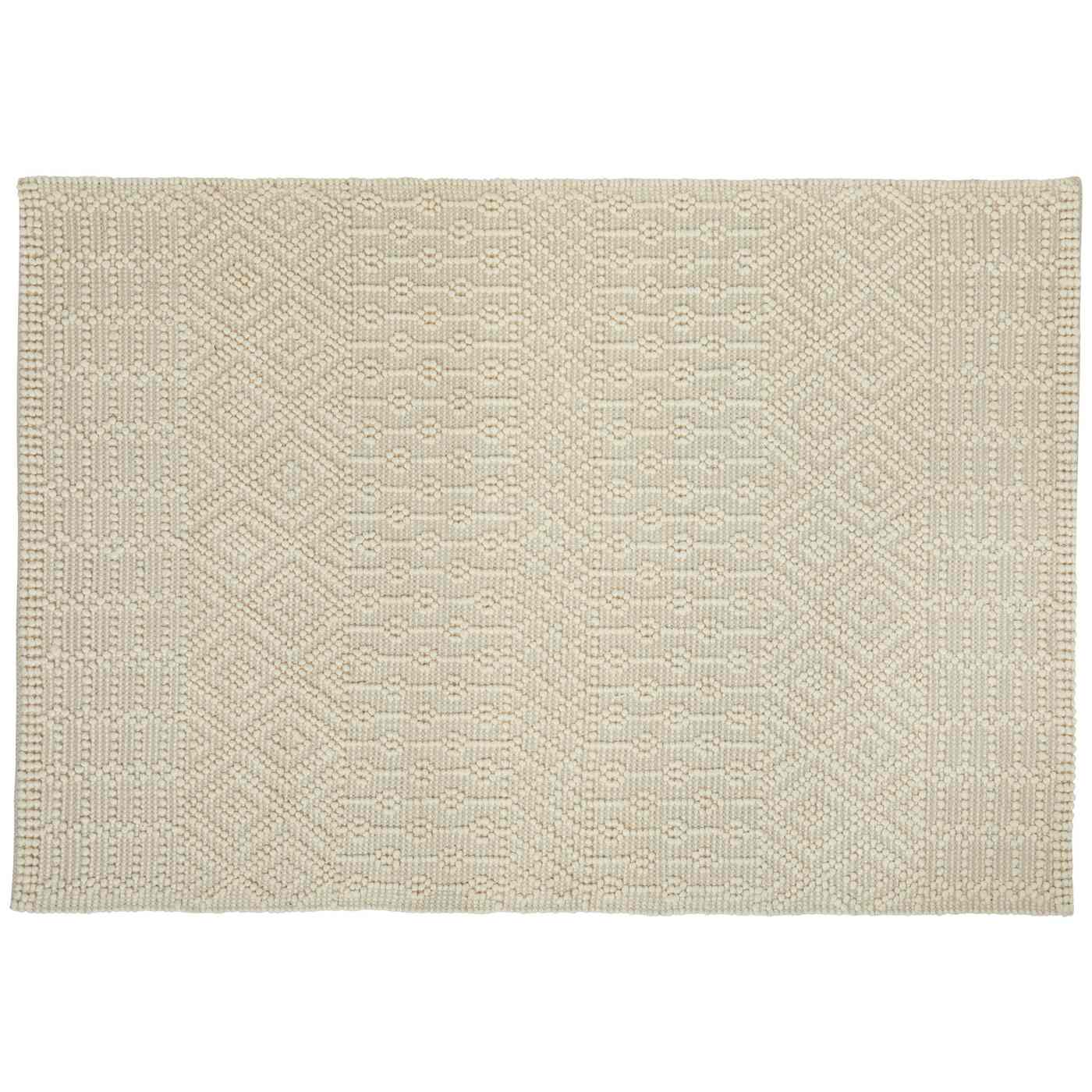 Haven + Key Wool Area Rug - Cream - Shop Rugs & mats at H-E-B