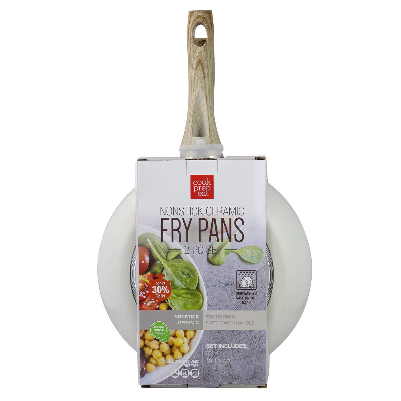 Cook Prep Eat Cream Non-Stick Ceramic Fry Pans - Shop Frying pans ...