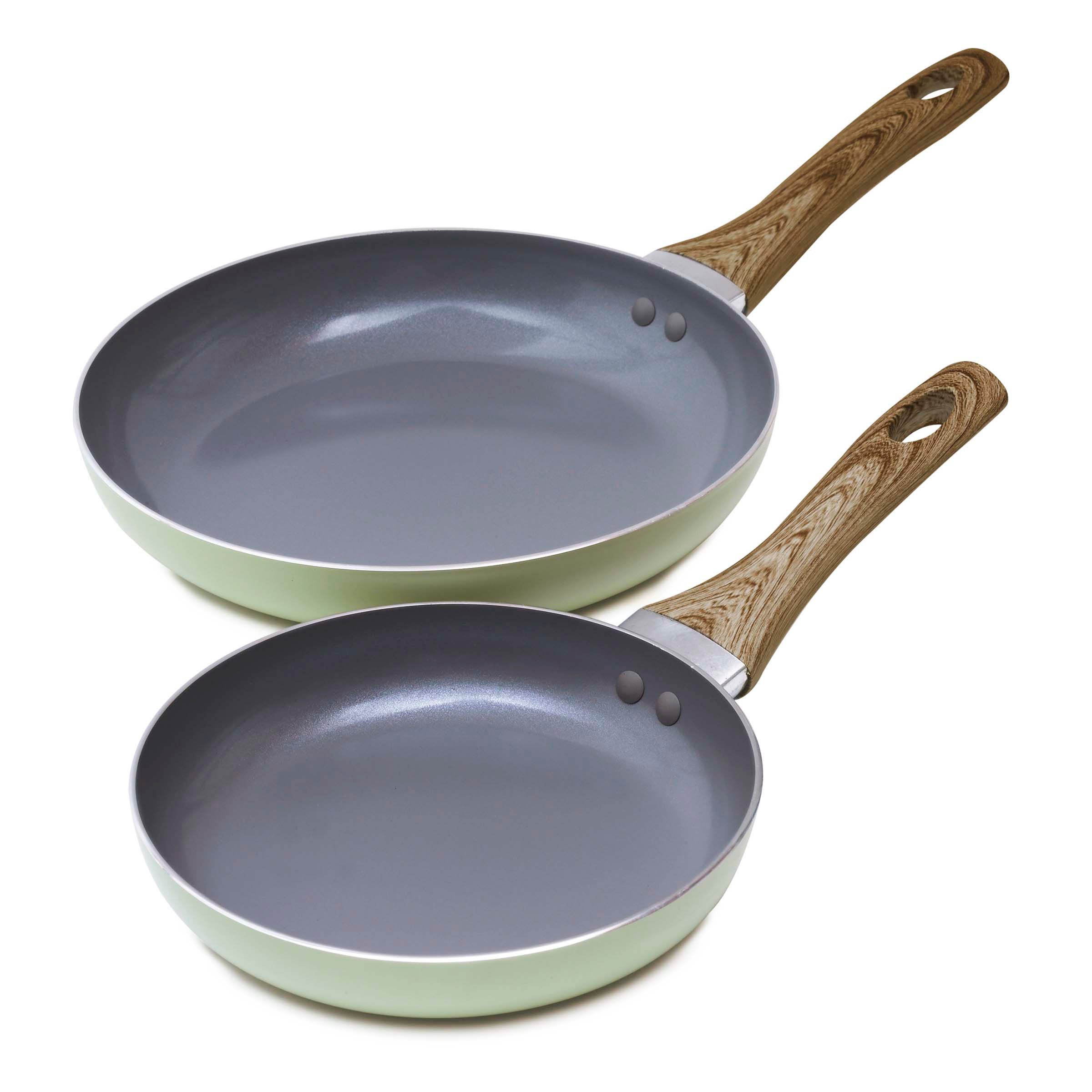 Cook Prep Eat Sage Non-Stick Ceramic Fry Pans - Shop Frying pans ...