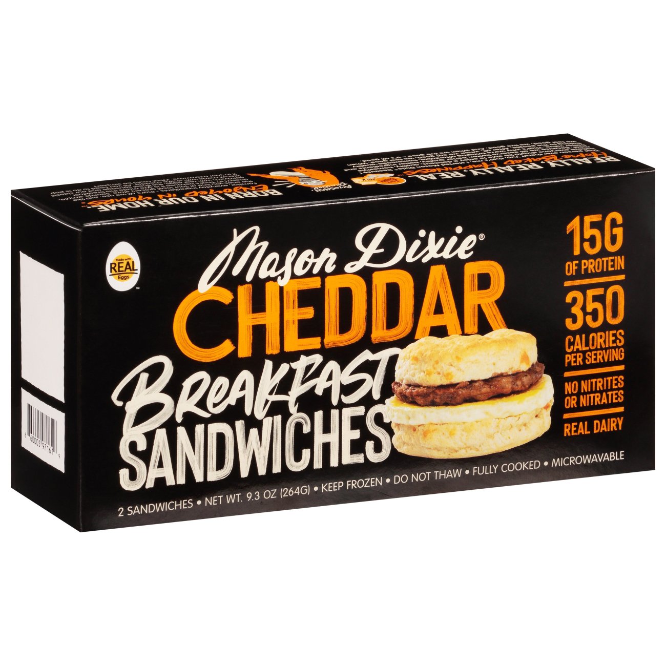 Mason Dixie Cheddar Breakfast Sandwich, 2 ct | Central Market - Really ...