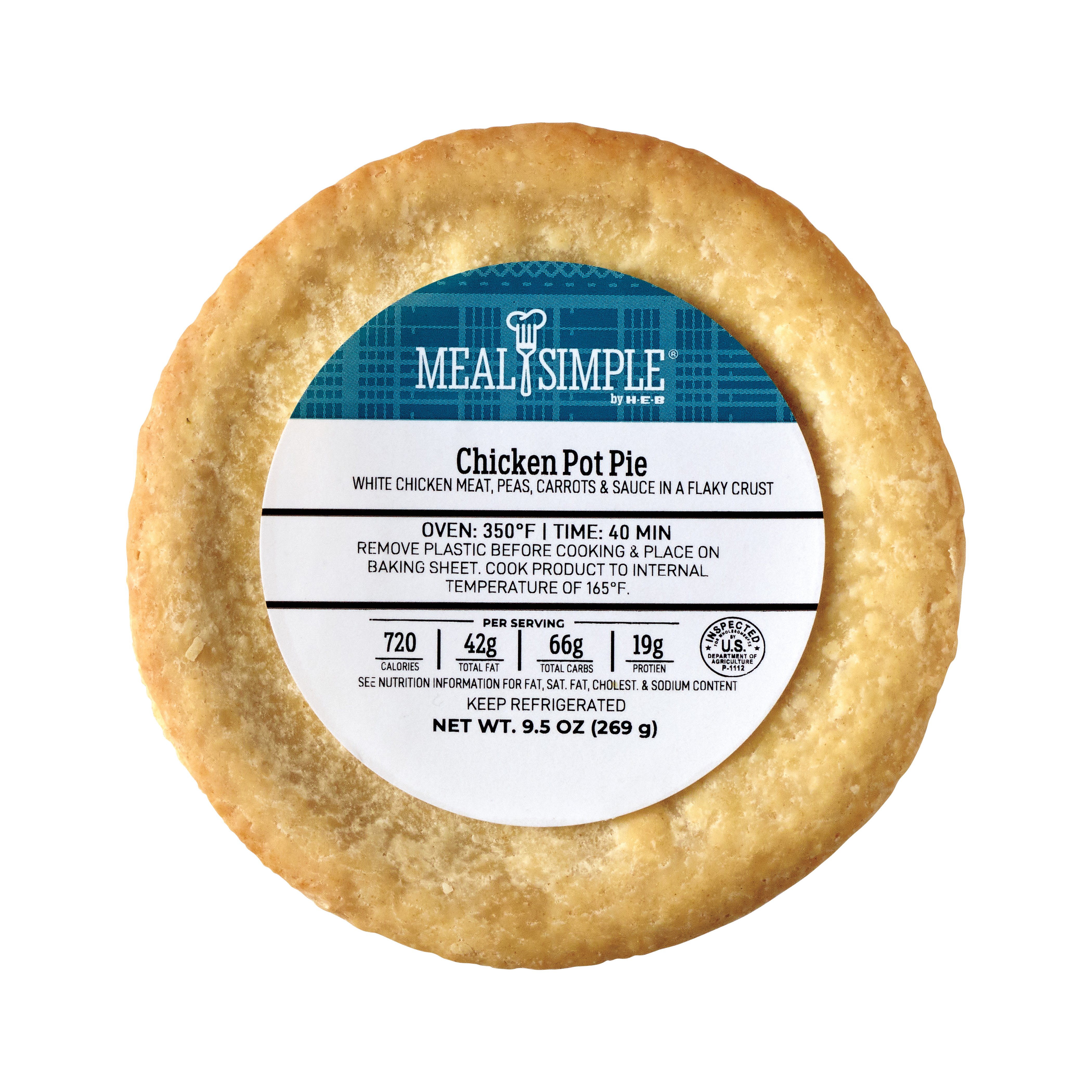 Meal Simple by H-E-B Chicken Pot Pie - Small - Shop Ready Meals ...