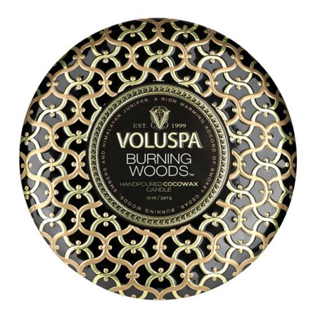 Voluspa Burning Woods 3 Wick Tin Candle, 12 oz | Central Market ...