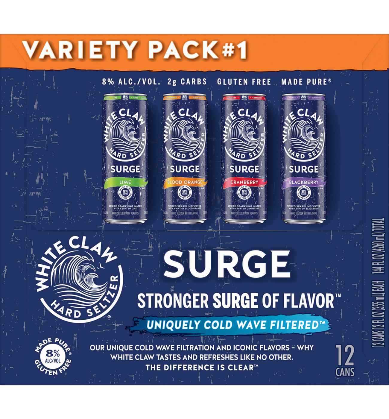 White Claw Surge Hard Seltzer Variety 12 pk Cans - Shop Malt beverages ...