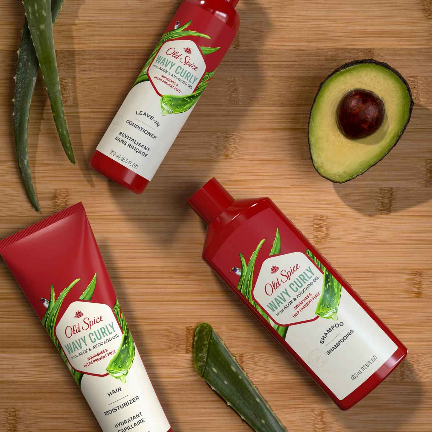 Old Spice Wavy Curly Hair Moisturizer - Aloe & Avocado Oil - Shop ...