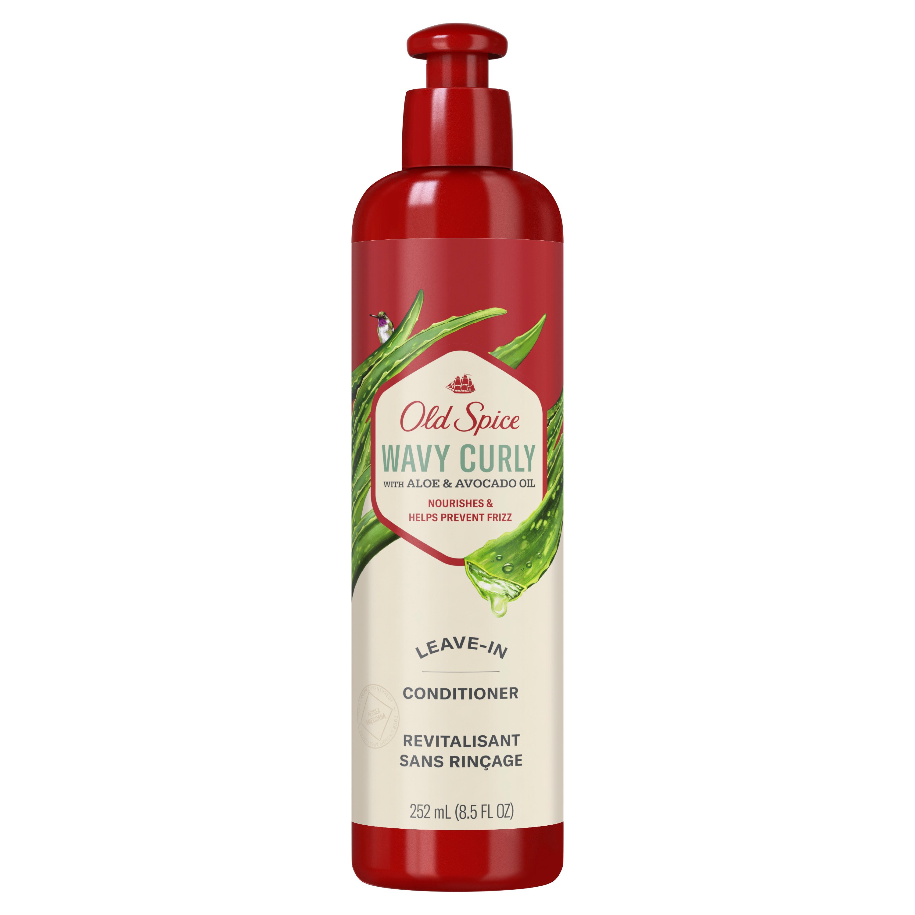 Old Spice Wavy Curly Leave-In Conditioner with Aloe & Avocado Oil ...