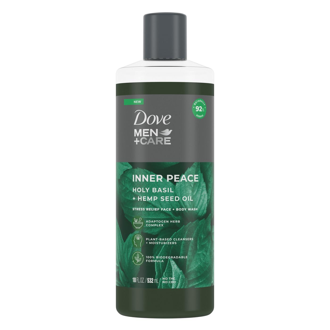 Dove Men+Care Stress Relief Face + Body Wash - Holy Basil + Hemp Seed ...