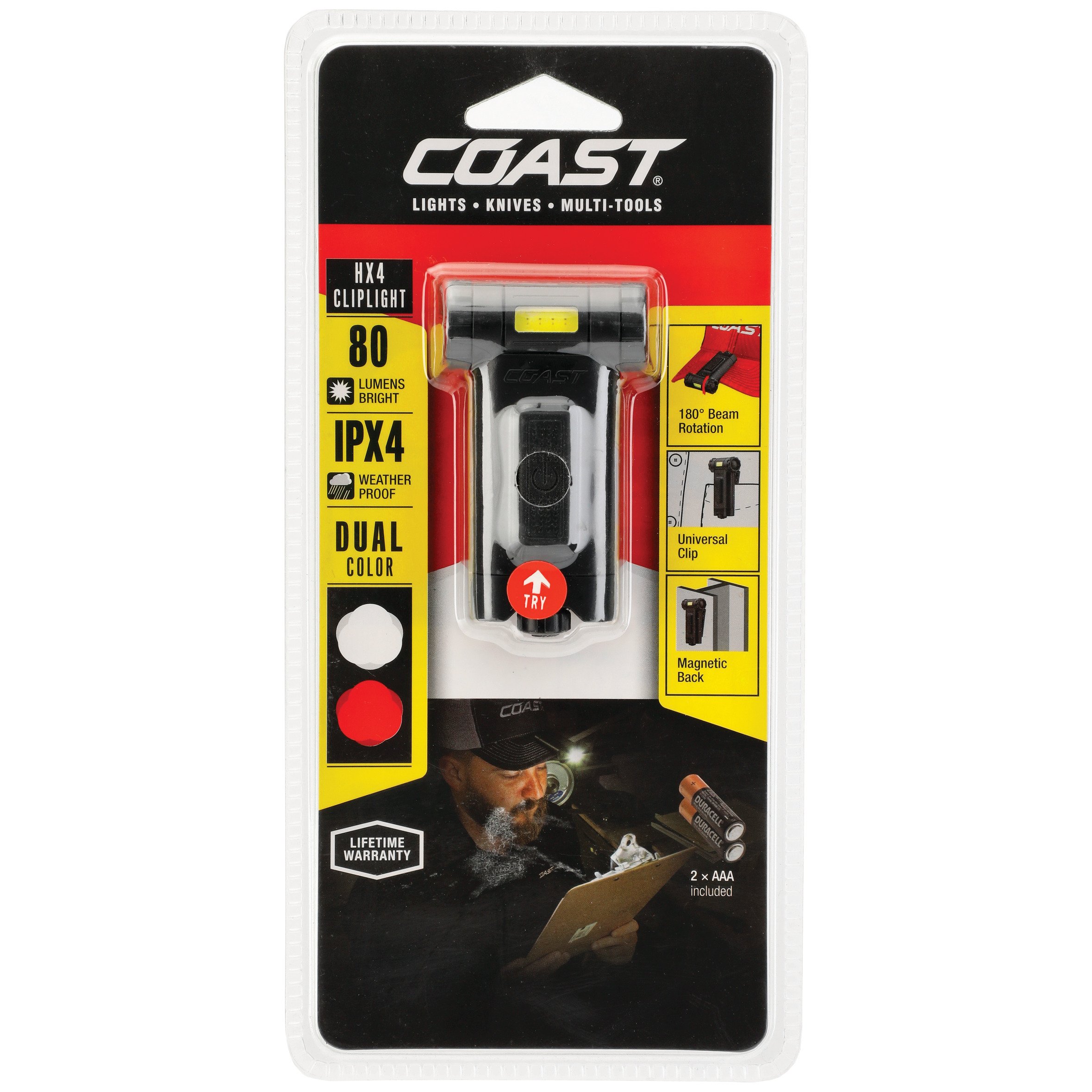 Coast Cutlery HX4 Dual-Color Cliplight - Shop Flashlights at H-E-B