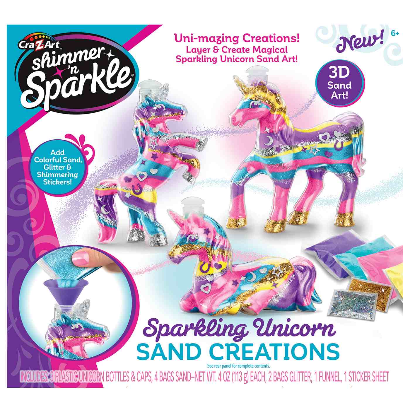 Cra-Z-Art Shimmer 'n Sparkle 3D Unicorn Sand Creations - Shop Kits at H-E-B