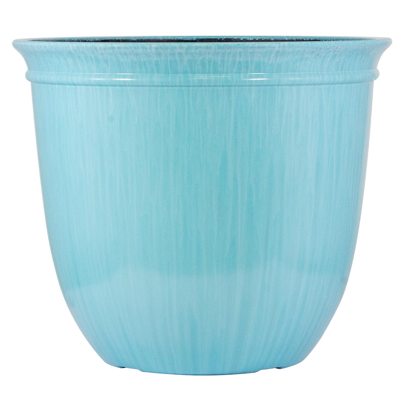 Trendspot Conner Resin Planter in Aqua - Shop Pots & planters at H-E-B