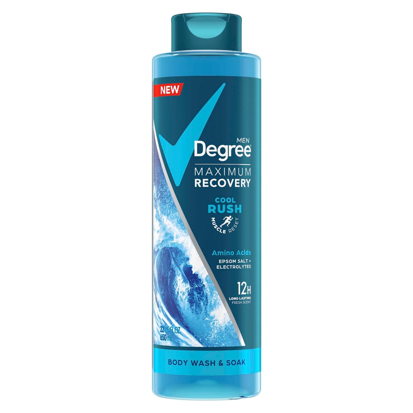 Degree Men Body Wash & Soak - Cool Rush + Epsom Salt + Electrolytes ...
